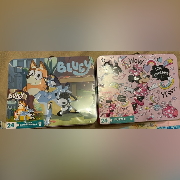 Toys | Bluey And Minnie Mouse Puzzle Set | Poshmark